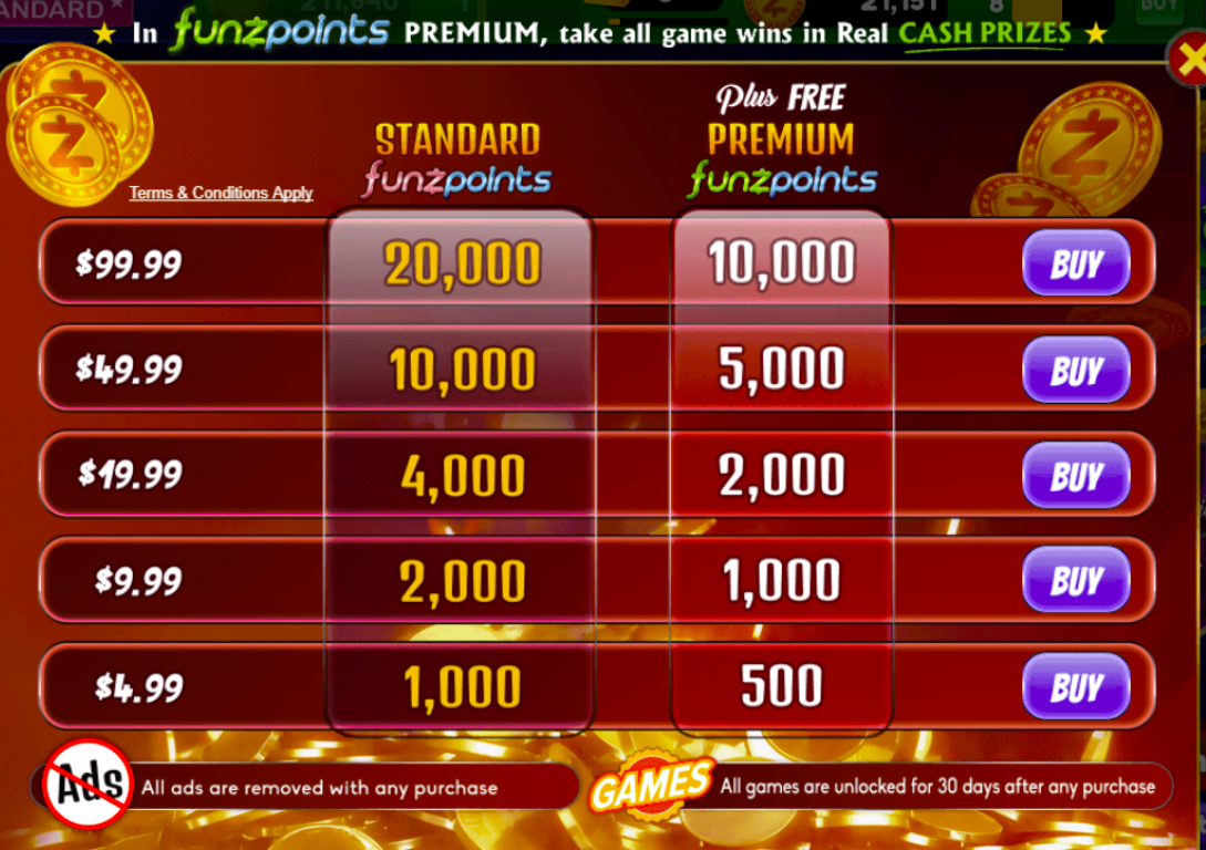 How do I purchase Standard Funzpoints? – Funzpoints US